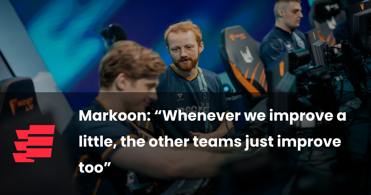 Markoon: “Whenever we improve a little, the other teams just improve ...
